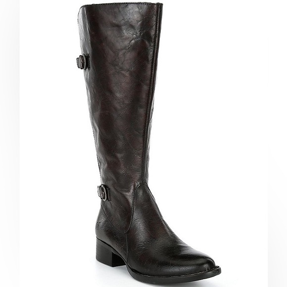 Born | Shoes | Born Gibb Knee High Leather Riding Boots Dark Brown Wide ...